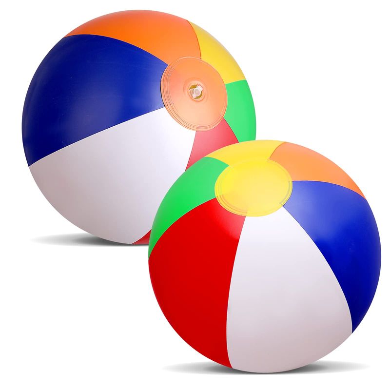 Abeillo Beach Balls 2 Pack - 13 Inch Inflatable Beach Balls - Water ...