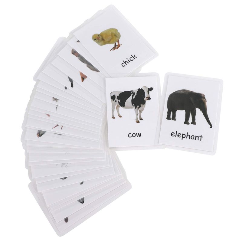 Preschool Flash Cards Set 24pcs/32pcs Toddlers Animals & Transportation ...