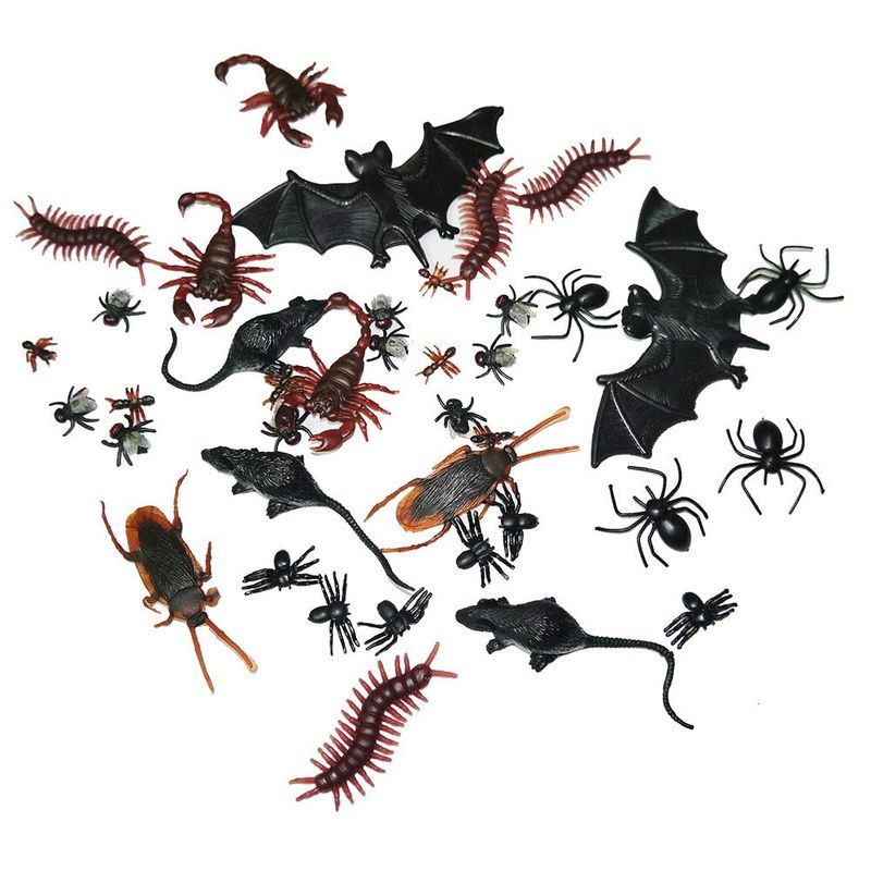 Adam Victor 40 Pieces Plastic Realistic Insects/Bugs - Fake Mice ...