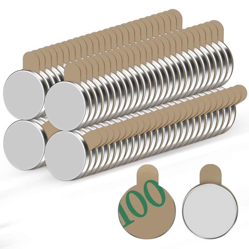 Pack of 100 Neodymium Magnets Extra Strong, 8 x 1 mm Mini Magnets Self ...