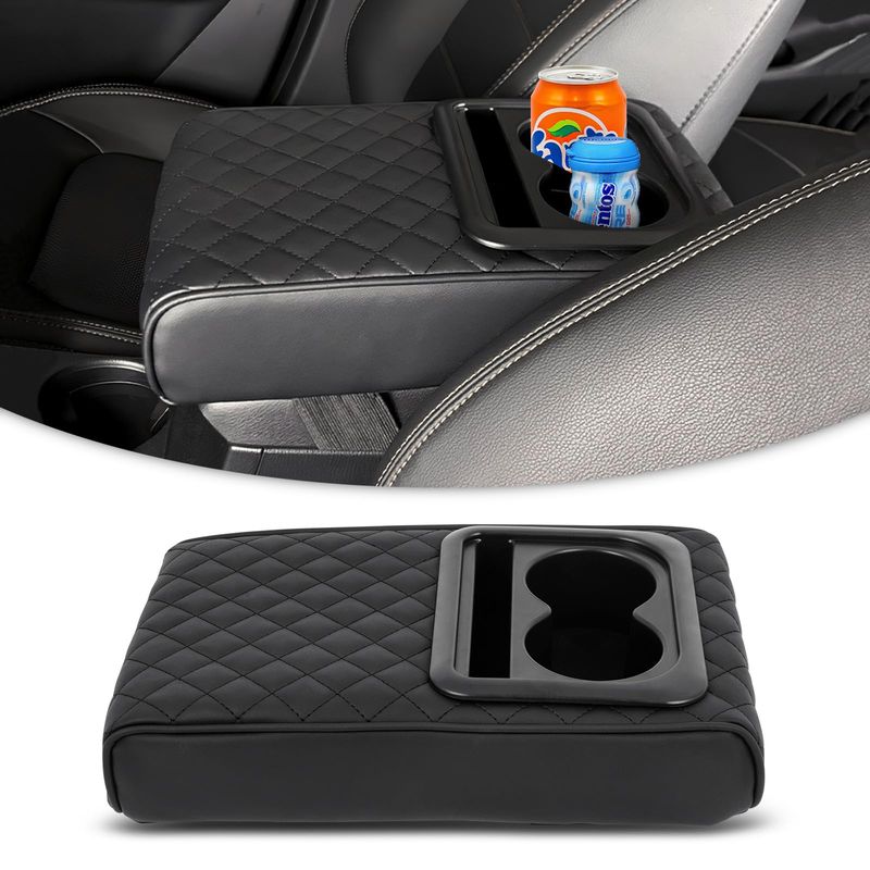 TOPAZ Car Center Console Armrest Pillow Arm Rest Cover Memory Foam ...