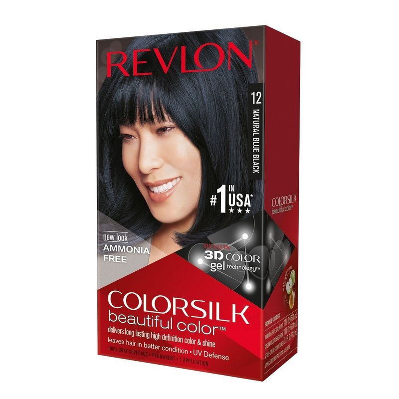 Revlon Colorsilk Beautiful Color, Natural Blue Black [12] 1 ea (Pack of ...