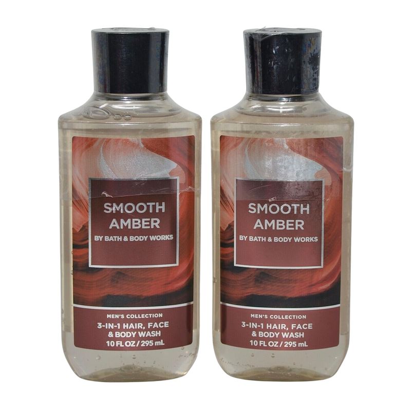 Bath & Body Works Shower Gel Gift Set 10oz Each Pack of 2 (Smooth Amber ...