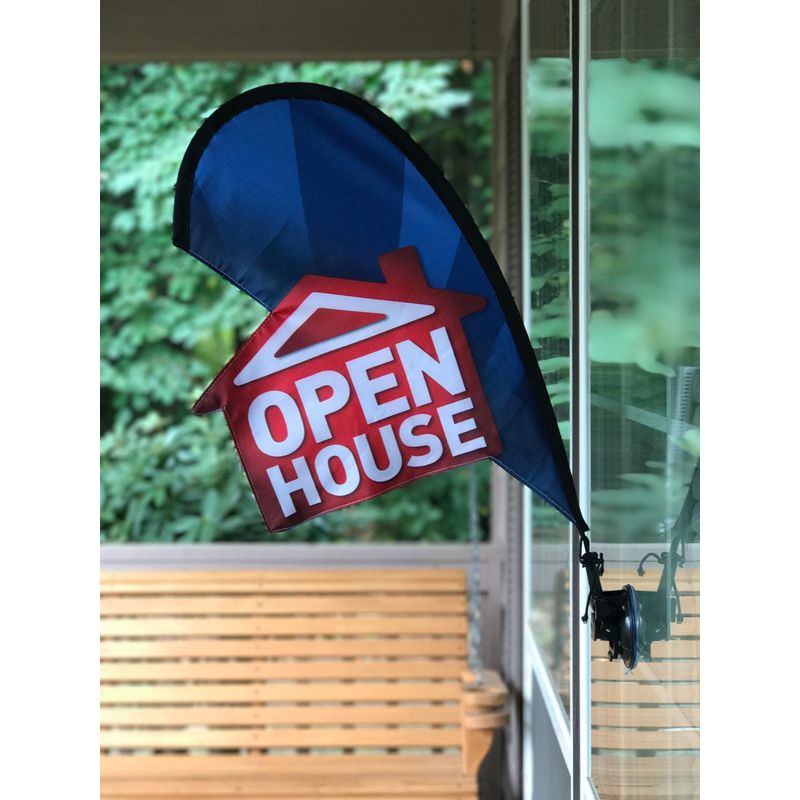 Open House Sign Real Estate Flag Apartment Leasing Sign Flag Kit Small ...