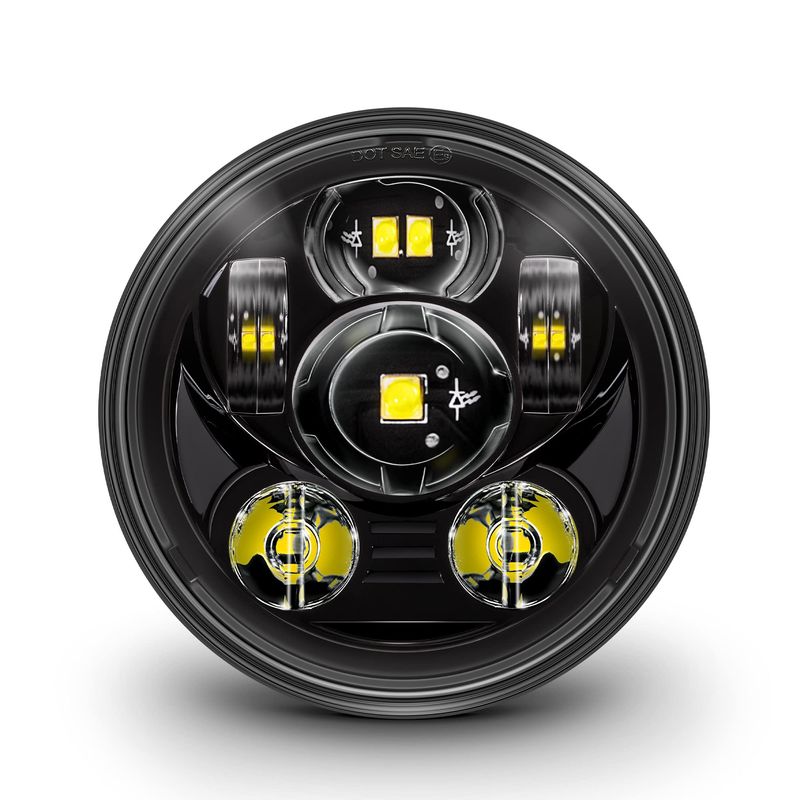 TRUE MODS 5.75" (5 3/4) LED Headlight For Harley Davidson [Black-Finish ...