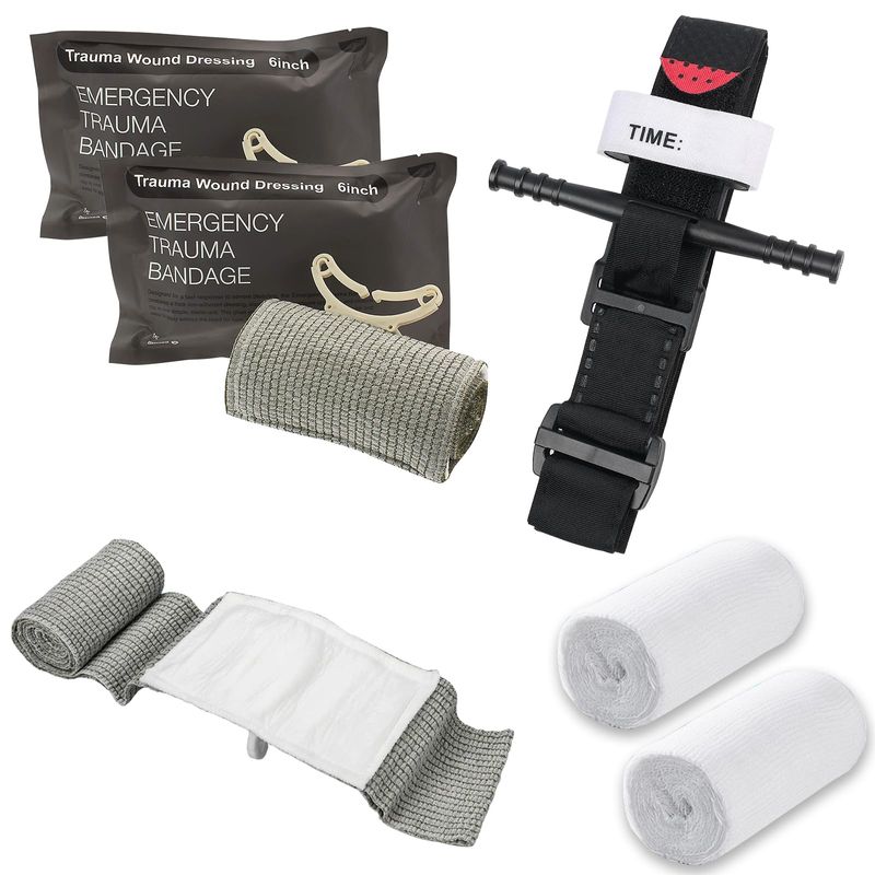 AQTAQ Tactical Tourniquet Tourniquets 6" Israeli Bandage, Elastic ...