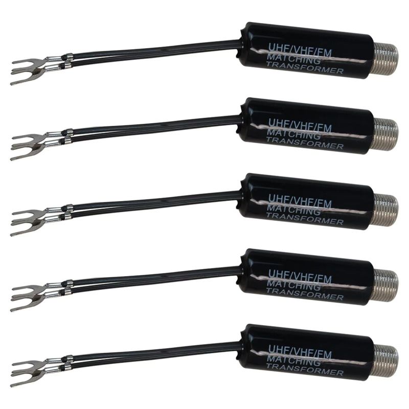 2024 Upgraded 5x UHF VHF FM 75-300 Ohm Matching Transformer Coaxial ...