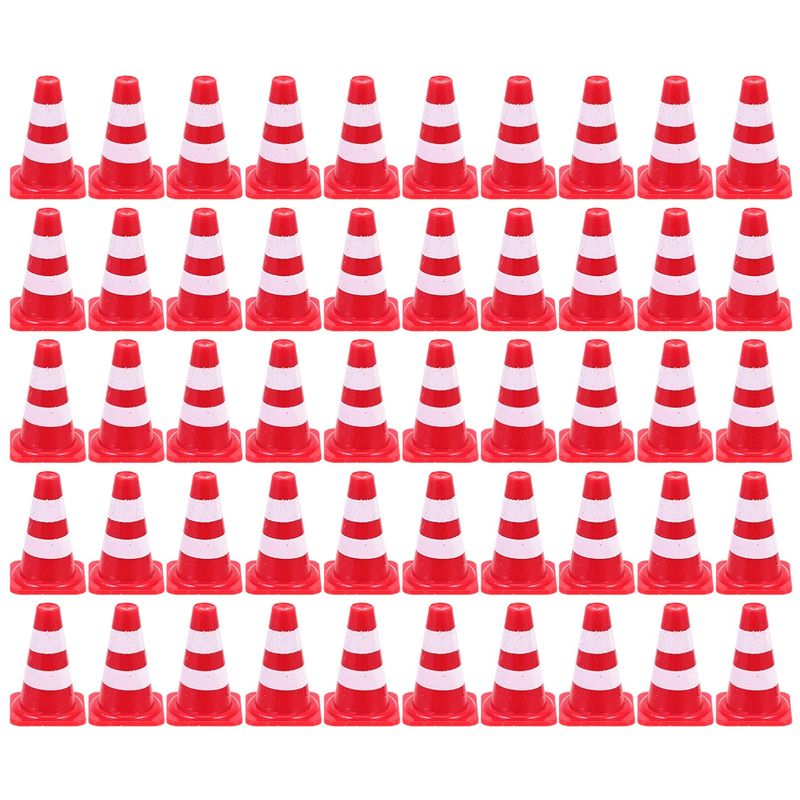 NUOBESTY 50pcs Mini Traffic Cones and Road Signs Toys for Kids ...