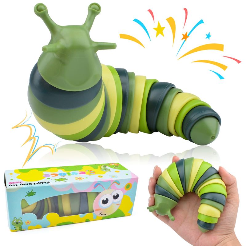 Cevioce Sensory Slug Fidget Toys,Fidget Slug Toys for Adults & Kids ...