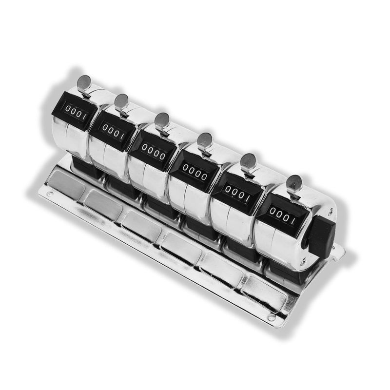 FAUOSWUK 4-Digit Number Count Clicker Counter, 6 Units Metal Hand ...