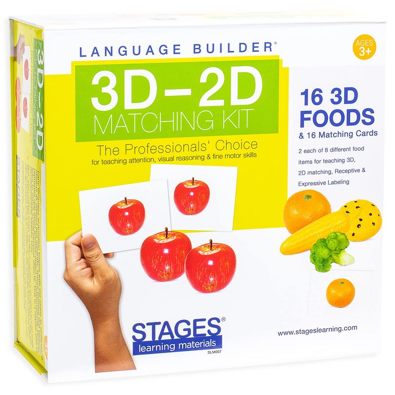 Stages Learning Language Builder 3D-2D Foods Matching Kit for Autism ...