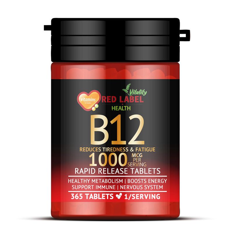 Vitamin B12 Tablets High Strength 1000mcg, 365 Tablets (1 Year Supply ...