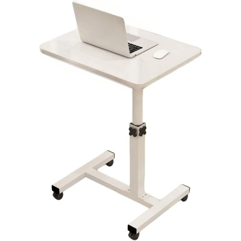 Unlnsiy Side Table Lift Table Moving Table with Wheels Computer Table ...