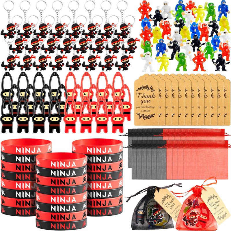 Libima 168 Pcs Ninja Party Favors Karate Birthday Party Supplies Ninja ...