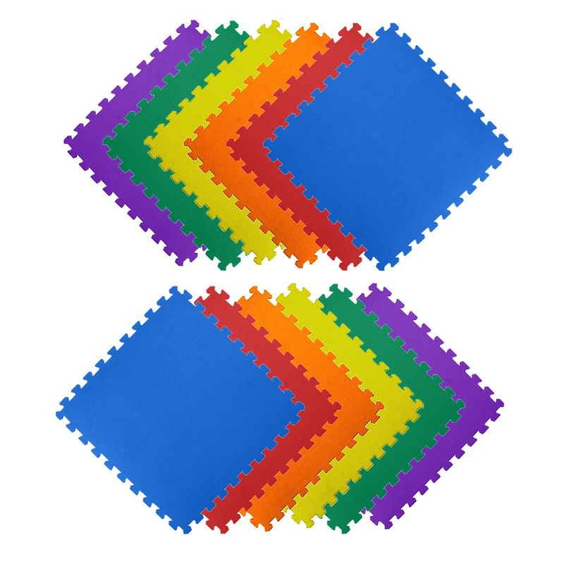 FunkyBuys Protective Flooring Mats - EVA Soft Foam Kids Play Area Mat ...