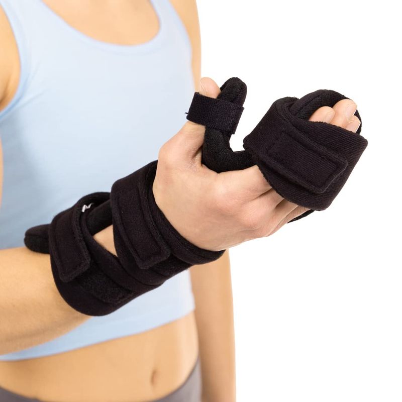 BraceAbility Soft Resting Hand Splint - Stroke Brace Right or Left Hand ...