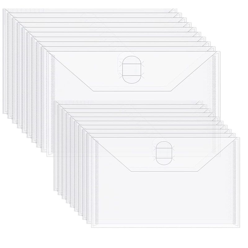 20 Pieces Clear Storage Envelopes for Stamps and Dies 2 Size ...
