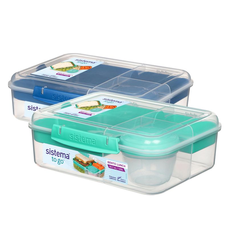 Sistema TO GO Bento Box Cubes | 1.65 L | School Lunch Boxes With ...