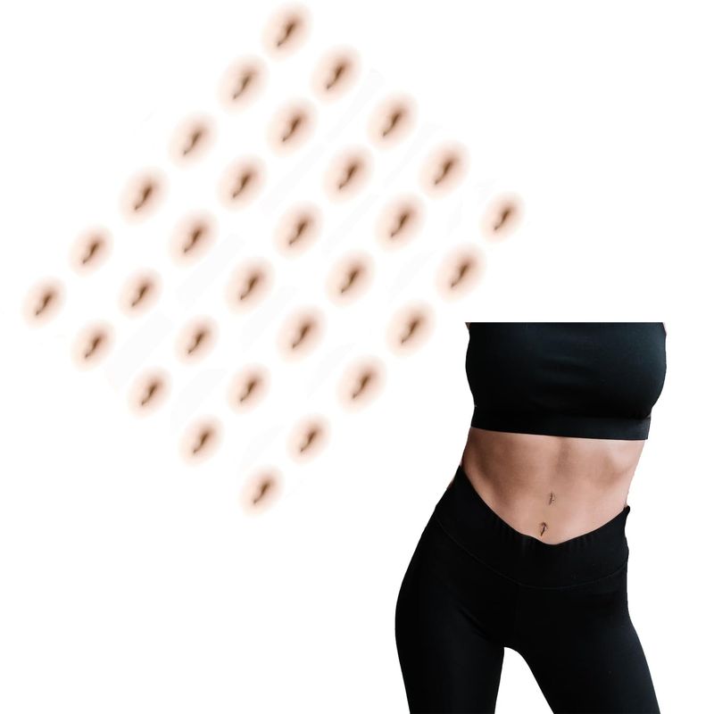 40 Pcs Disposable Belly Button Tattoo Sticker, Temporary Simulation ...
