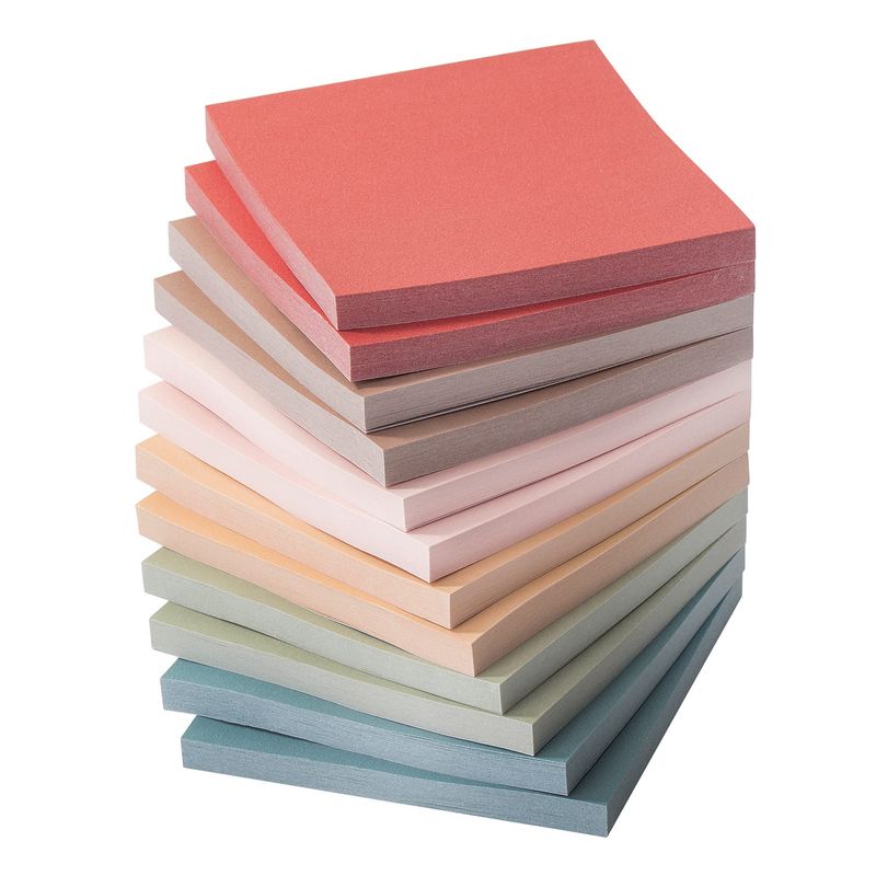 Mr. Pen- Sticky Notes, 12 Pads, 3”x3”, Vintage Colors, Sticky Notes 3x3 ...