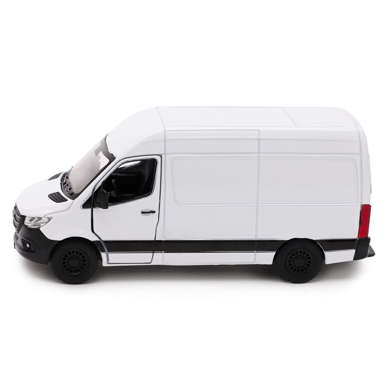 Toyland® 12cm Pull Back & Go Die Cast White Sprinter Van with Open ...