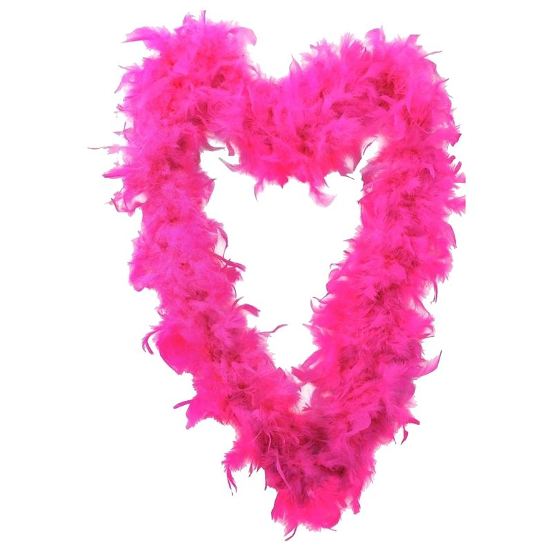 HOT PINK FEATHER BOA ACCESSORY - X1 - 180CM LONG 65G FEATHER BOA - STAG ...