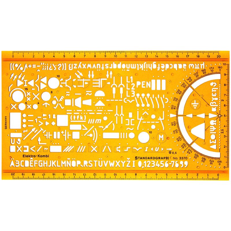 Electrical Electronic Control Installation Symbols Drawing Template ...