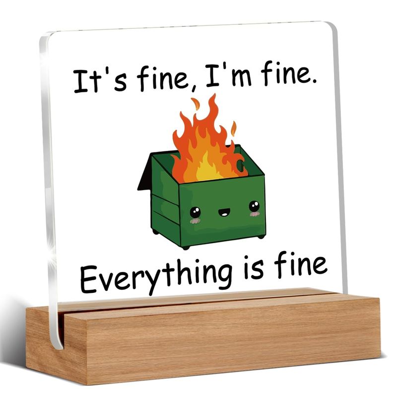 Dumpster Fire Desk Decor, Funny Office Gifts for Women Men Coworkers ...