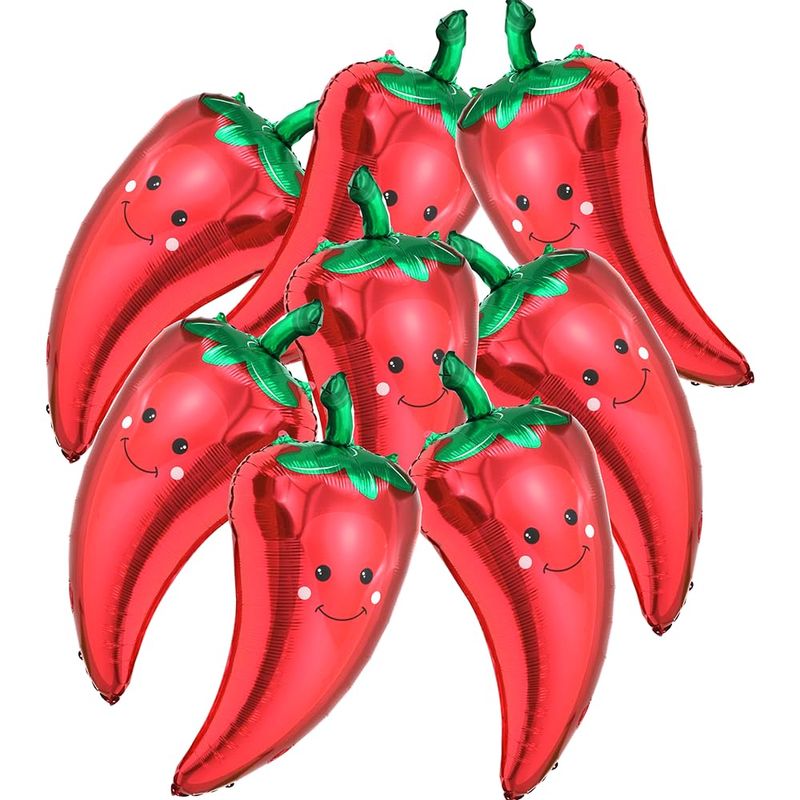 Smile Vegetable Chili Pepper Balloons Veggie Party Balloons, 8 Pack 23 ...
