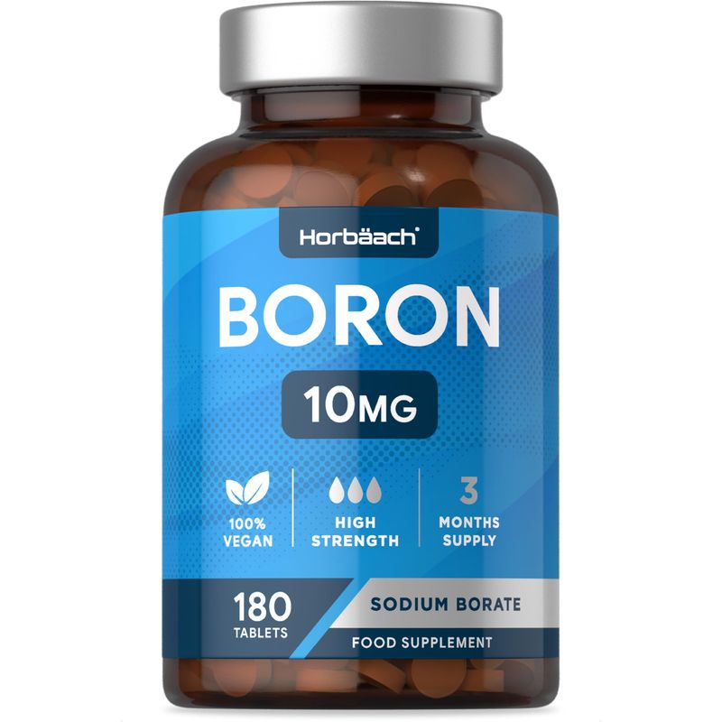 Boron 10mg | High Strength Boron Supplement | 180 Vegan Tablets ...