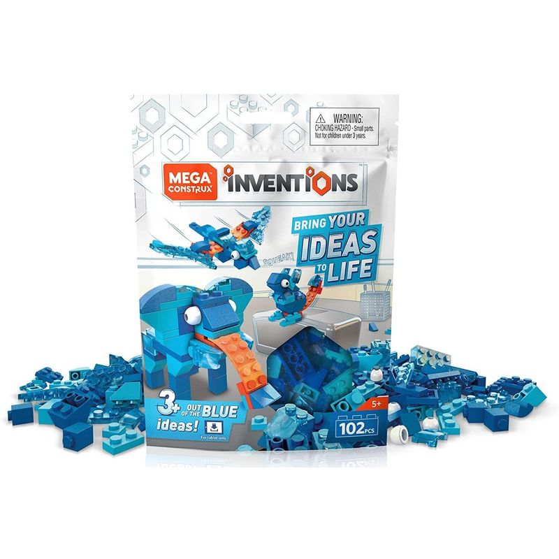 Mega Construx Inventions Blue Brick Building Set - EveryMarket