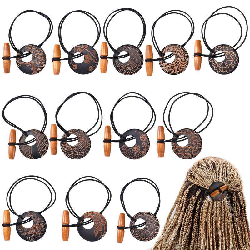 Hotop 12 Pcs Dreadlock Hair Tie Elastic Hair Tie Extra Long Rubber Band ...