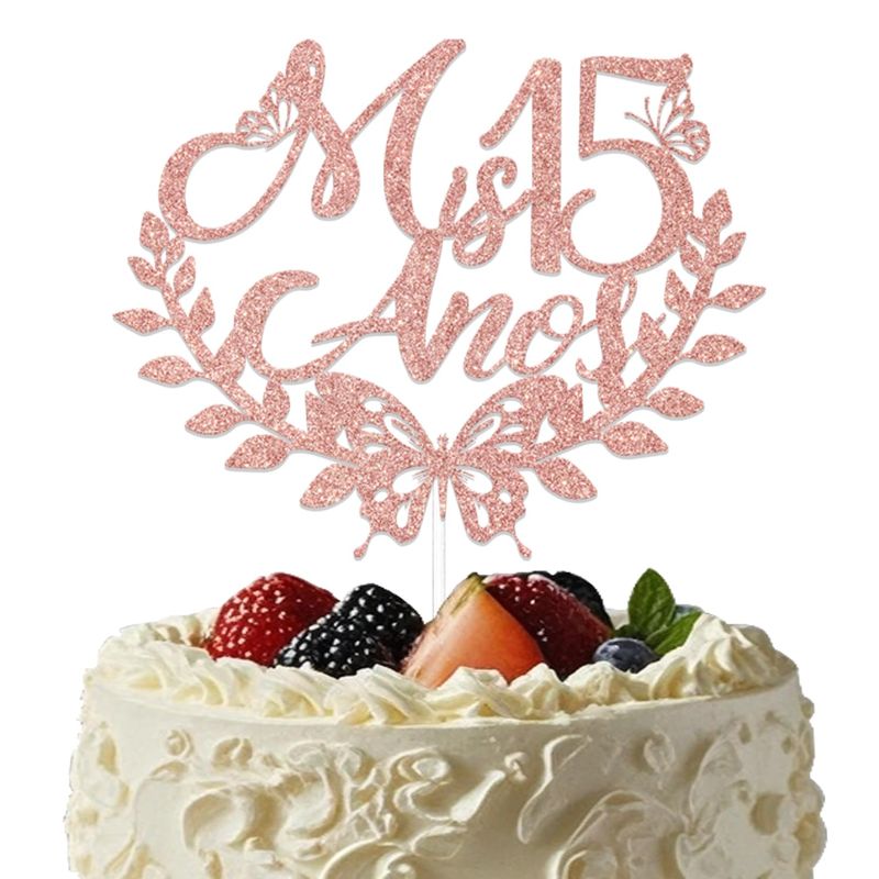 Mis 15 Anos Cake Topper 15 Birthday Cake Topper Happy 15th Birthday ...