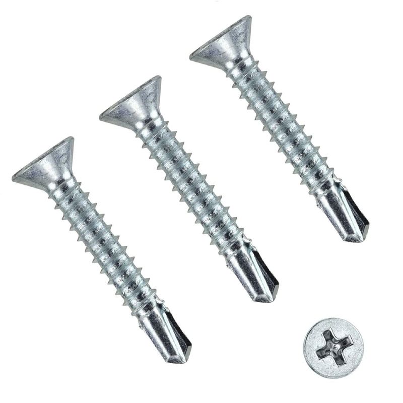 TERF® Self Drilling Countersunk Screws 4.2 X 75mm Self Tapping Phillips ...