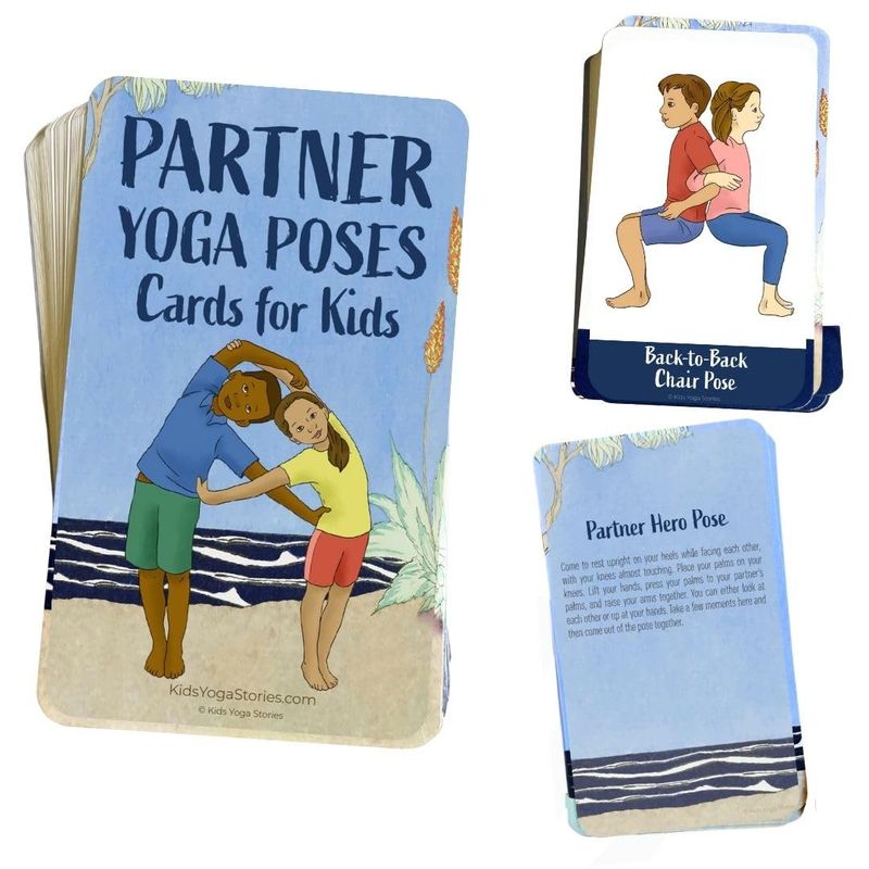 Partner Yoga Poses Cards for Kids & Toddlers, for Classroom, Social ...