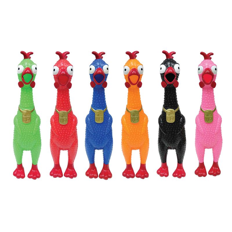 Animolds Squeeze Me Rubber Chicken Toy | Screaming Rubber Chickens for ...