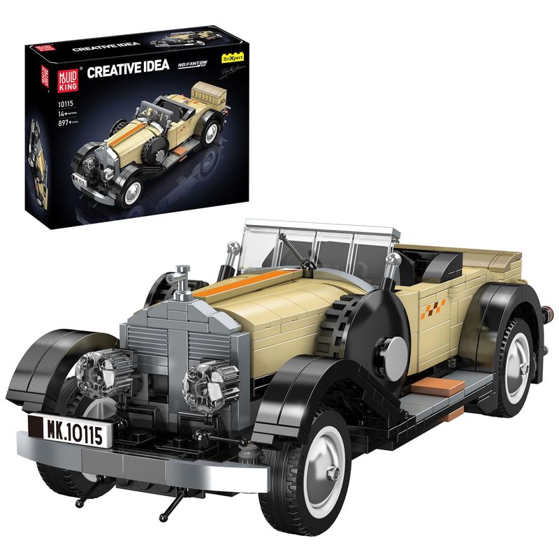 Mould King Vintage Car, Collectible Classic Antique Vehicle, 10115 ...