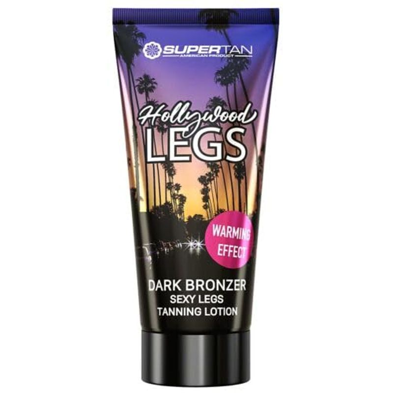 Hollywood Legs Dark Bronzer – Warming Effect Sunbed Tanning Lotion for ...