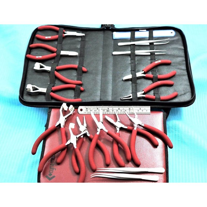 Premium 9 Eyeglass Optical ! Optician Tools Pliers Bent Nose Rimless W ...