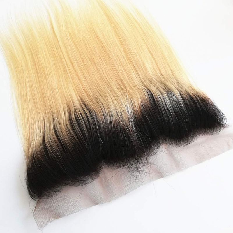 Grand Nature Lace Frontal 1B/613 Ombre Blonde Frontal With Dark Roots ...