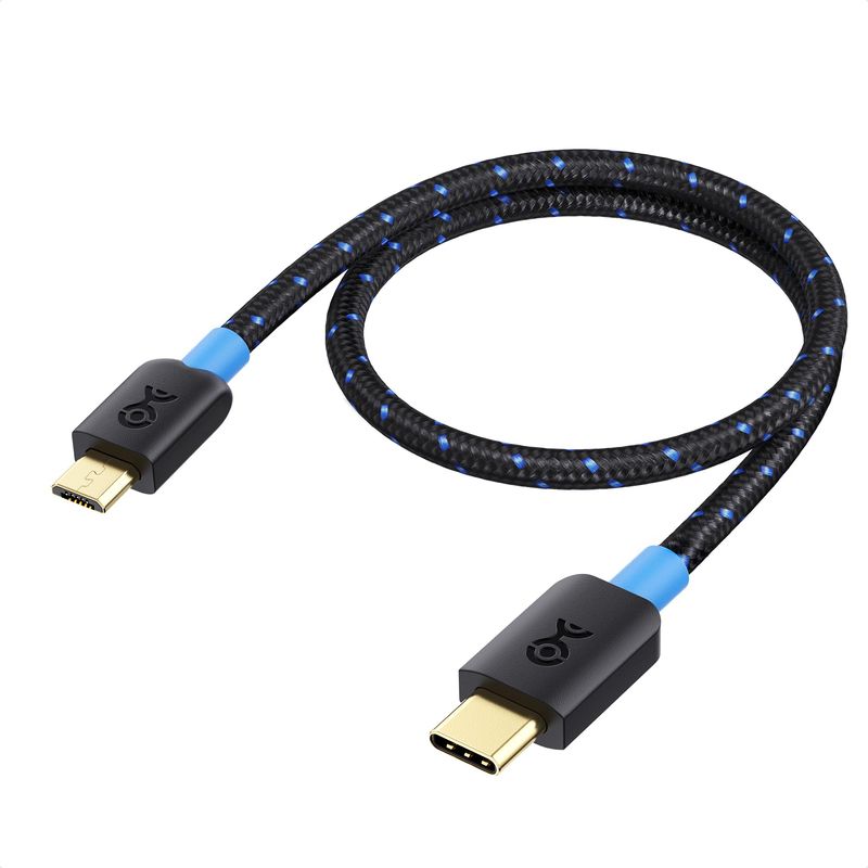 Cable Matters Braided USB C to USB Micro Cable 0.3 m (Micro USB to USB ...