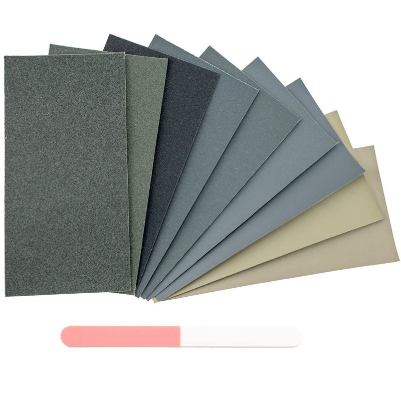 Micro-Mesh Abrasive Polishing Cloth Kit, 9 Sheets of 6"x3" Regular ...