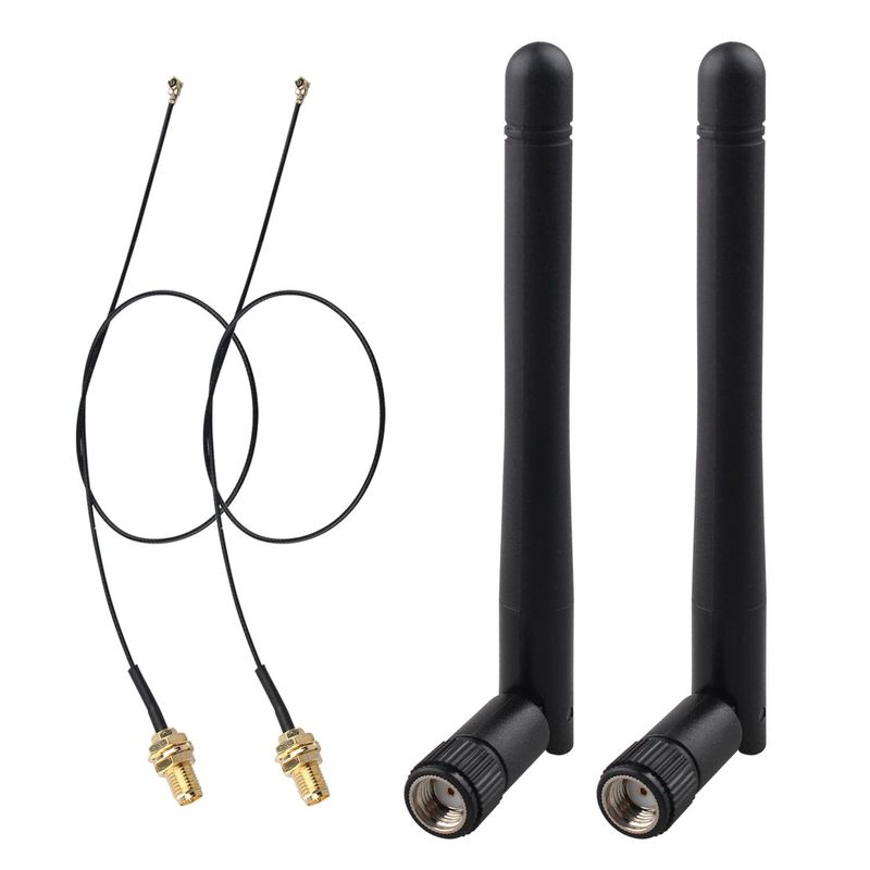 Futheda 2 Set 2.4GHz 5GHz 5.8GHz 3dBi Dual Band M.2 WiFi Antenna MIMO ...