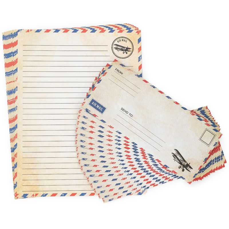 60 Pack Airmail Paper and Envelopes Set -Airmail Writing Paper and ...
