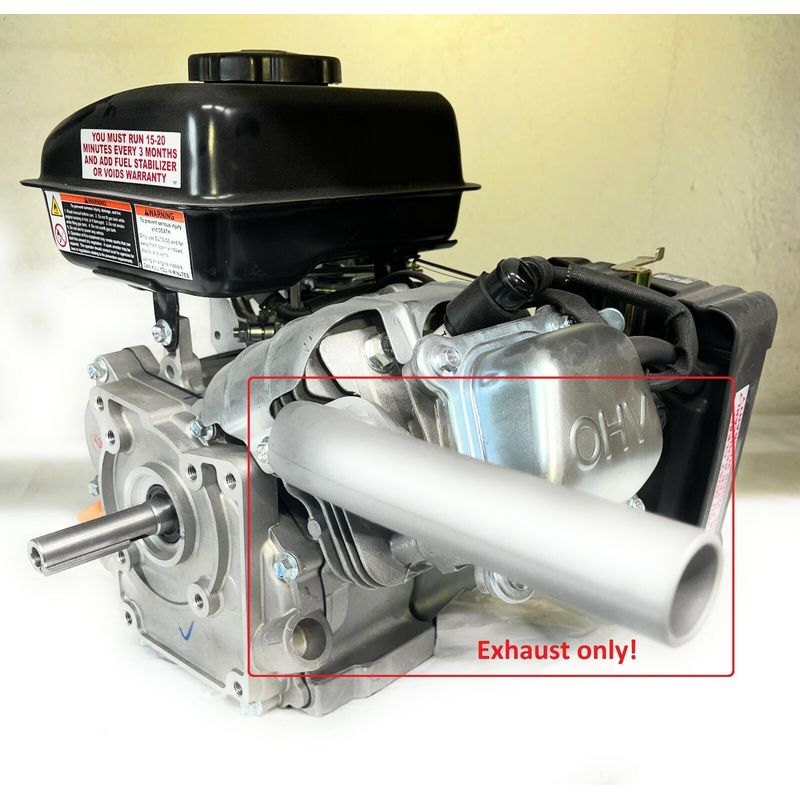 Low Profile Exhaust, For Predator 79cc, Coleman 3hp, Go Kart & mini ...