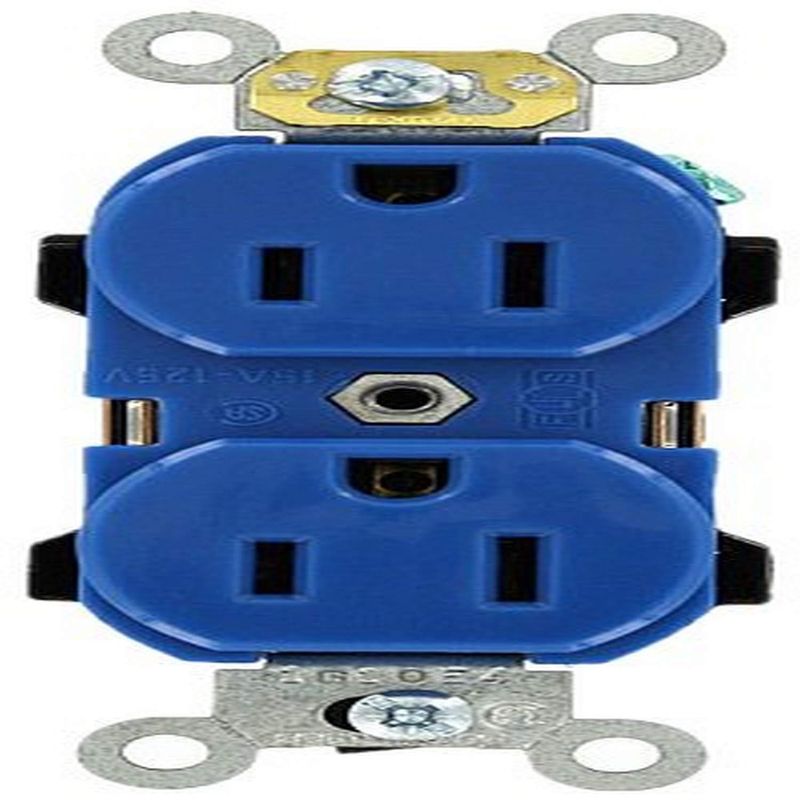 Leviton 5252-BU 15 Amp, 125 Volt, Industrial Series Heavy Duty ...