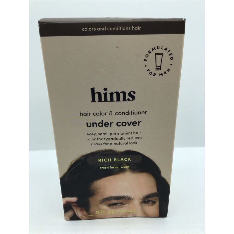 Rich Black Men’s Hair Color Hims Undercover Semi Permanent Gray Shampoo ...