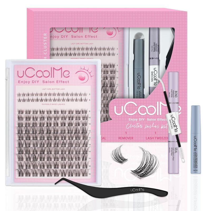 uCoolMe Venus Lash Clusters Kit 8-16mm with 5-6mm Bottom Lashes Wispy ...