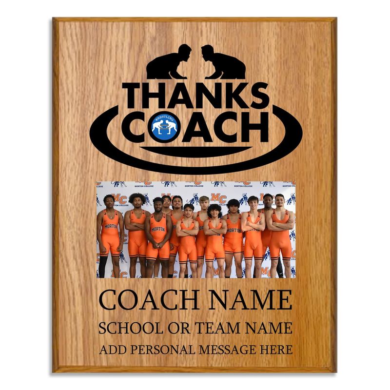Personalized Coach Plaque - Custom Award with Name, Team Picture & Year ...