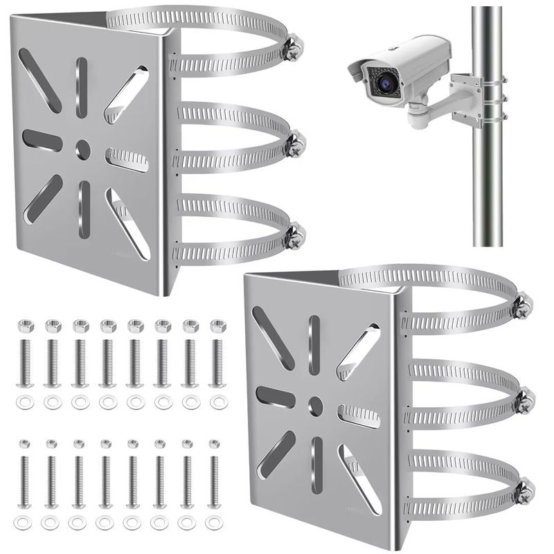 2 Sets Mast Mount for Surveillance Camera, Vertical Pole Mount Camera ...